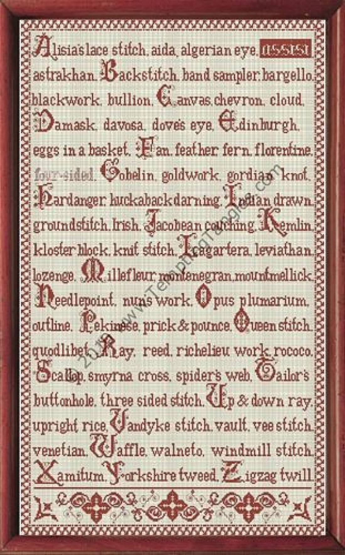 Abecedarius pattern – Sandra's Stitch Stash