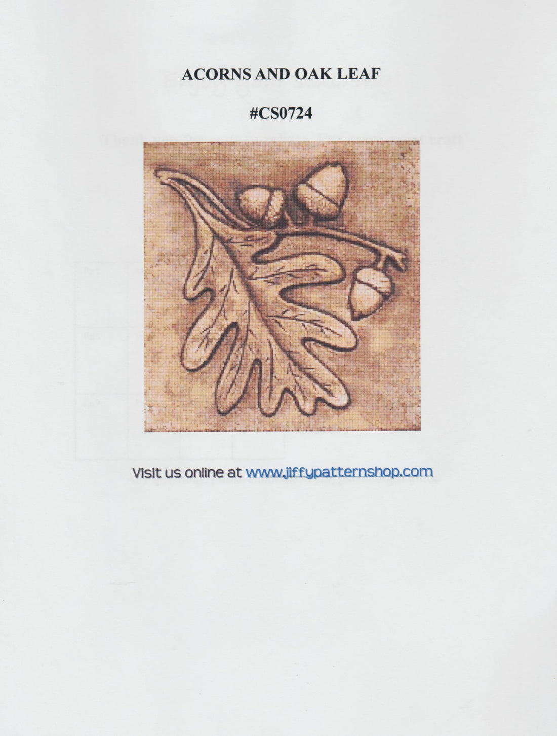 Acorns and Oak Leaf pattern – Sandra's Stitch Stash