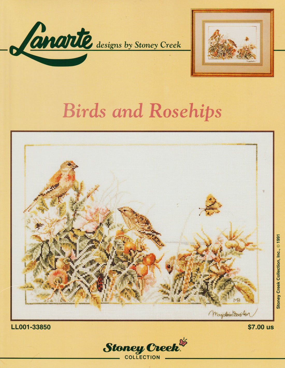 Birds and Rosehips pattern – Sandra's Stitch Stash