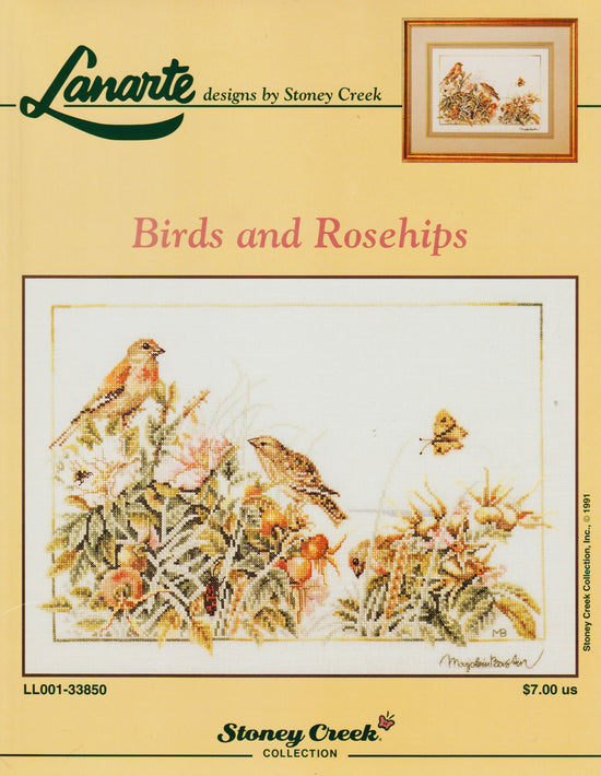 Birds and Rosehips pattern – Sandra's Stitch Stash