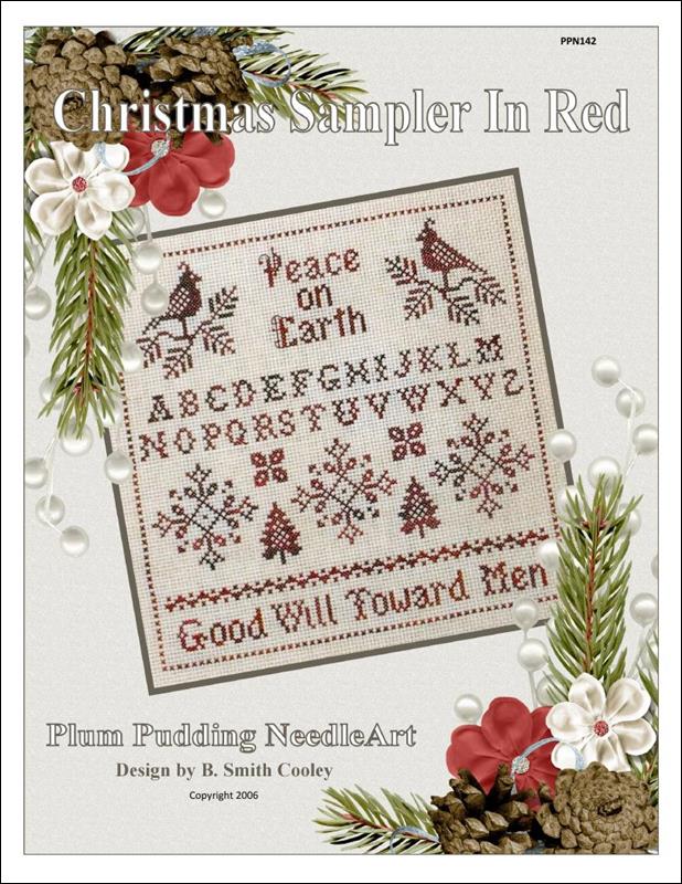 Christmas Sampler In Red pattern – Sandra's Stitch Stash
