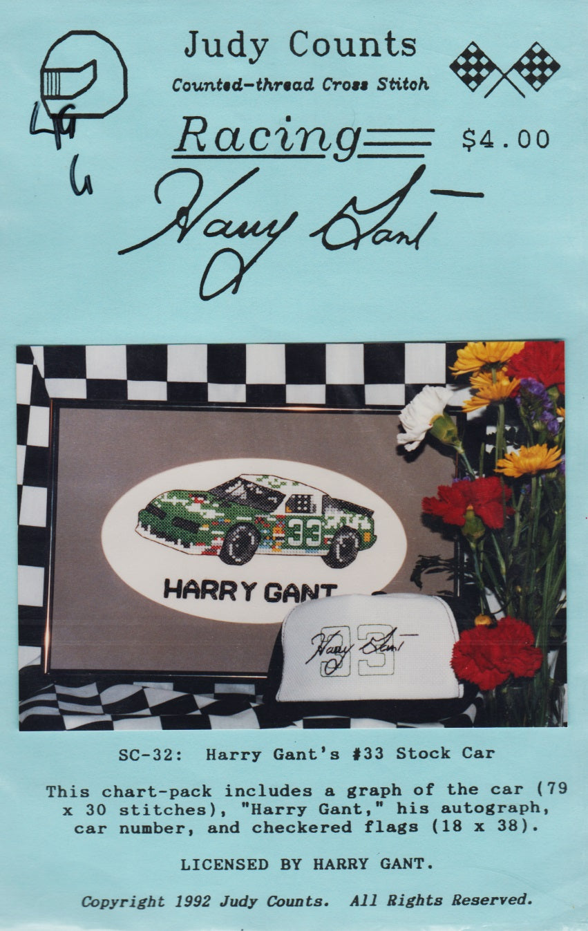 Harry Gant Racing Car pattern – Sandra's Stitch Stash