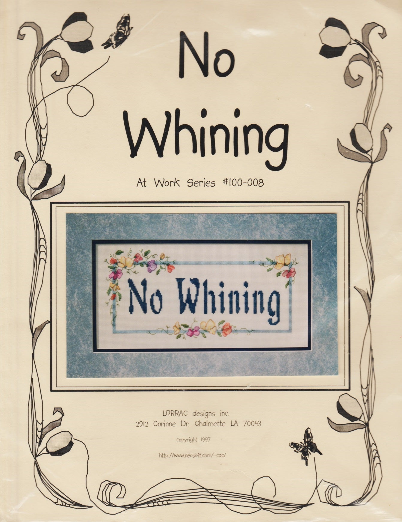 No Whining pattern – Sandra's Stitch Stash