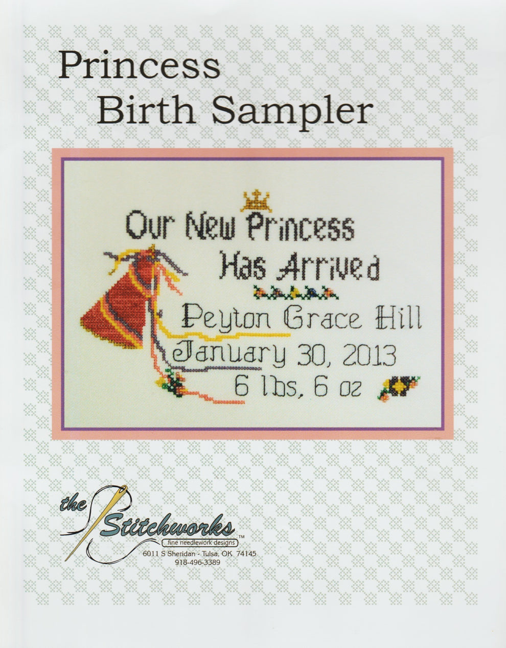 Princess Birth Sampler pattern – Sandra's Stitch Stash