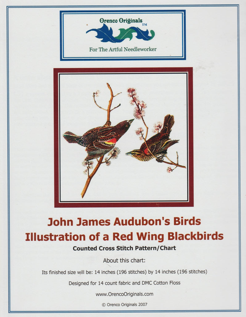 Red Wing Blackbirds pattern – Sandra's Stitch Stash