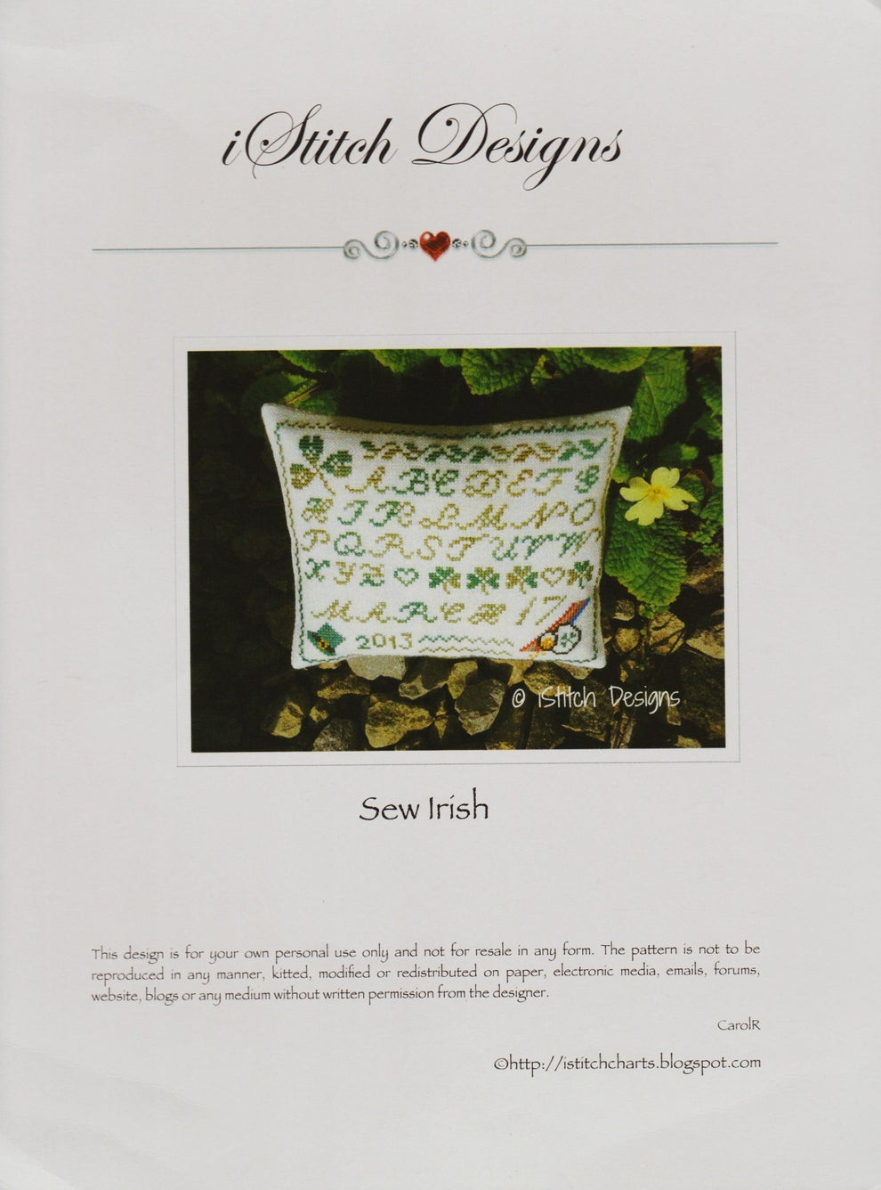 Sew Irish pattern – Sandra's Stitch Stash