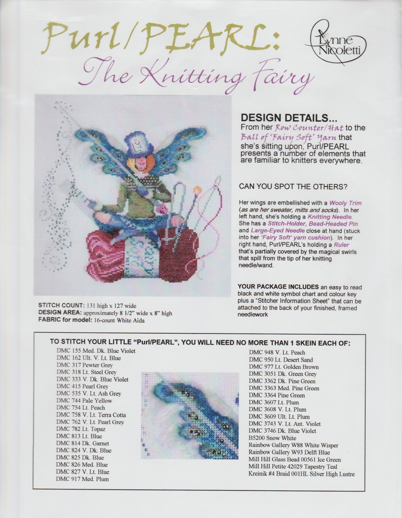 Purl/Pearl The Knitting Fairy pattern – Sandra's Stitch Stash