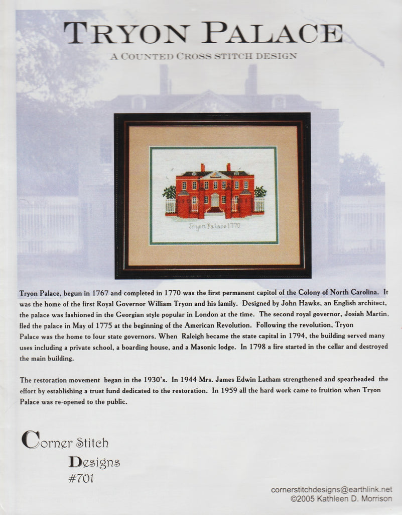 Tryon Palace pattern – Sandra's Stitch Stash