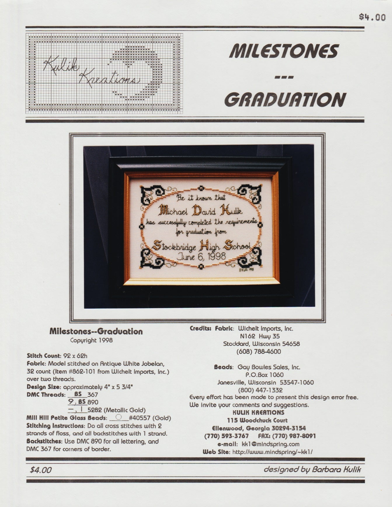 Milestones Graduation pattern – Sandra's Stitch Stash