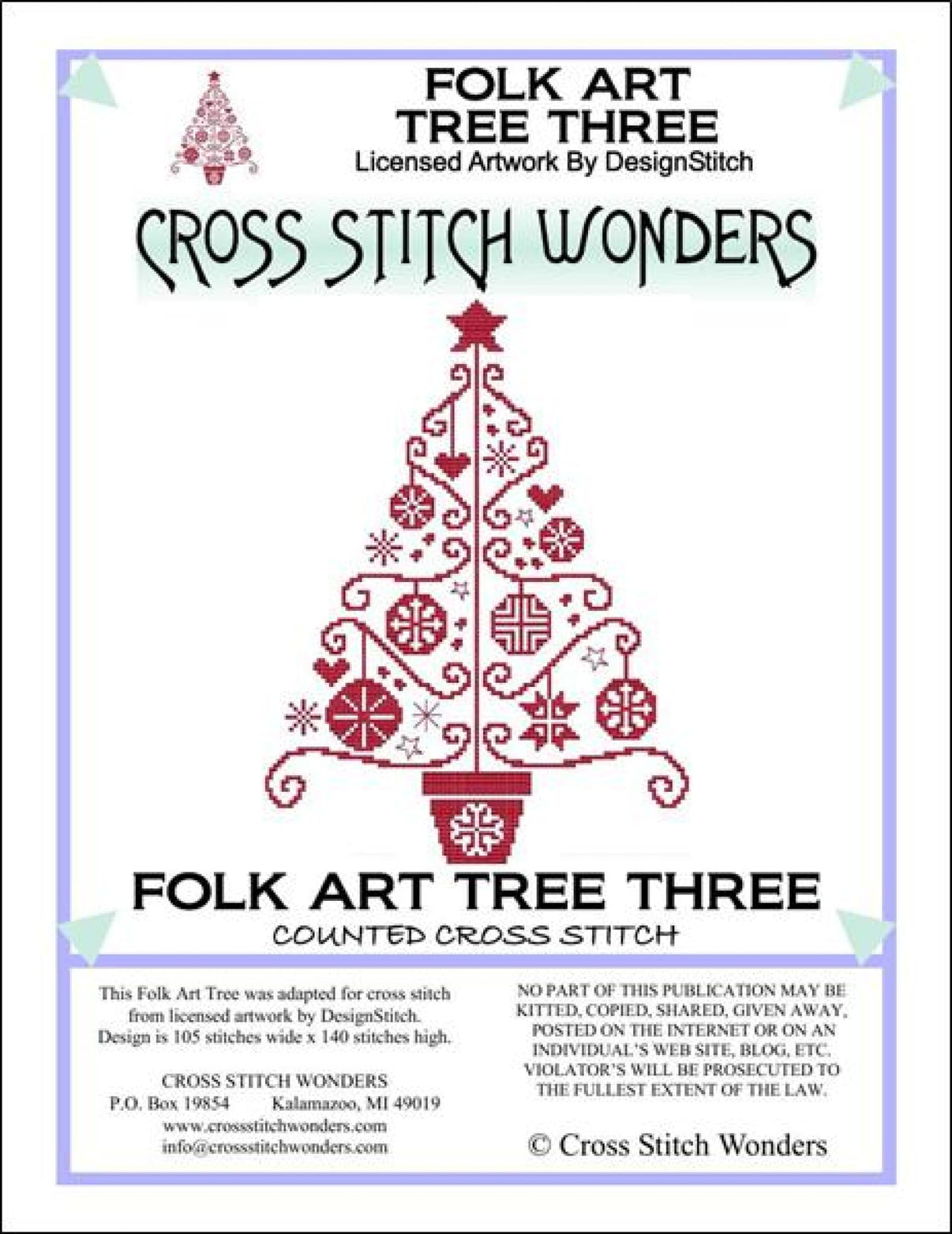Folk Art Tree Three pattern – Sandra's Stitch Stash