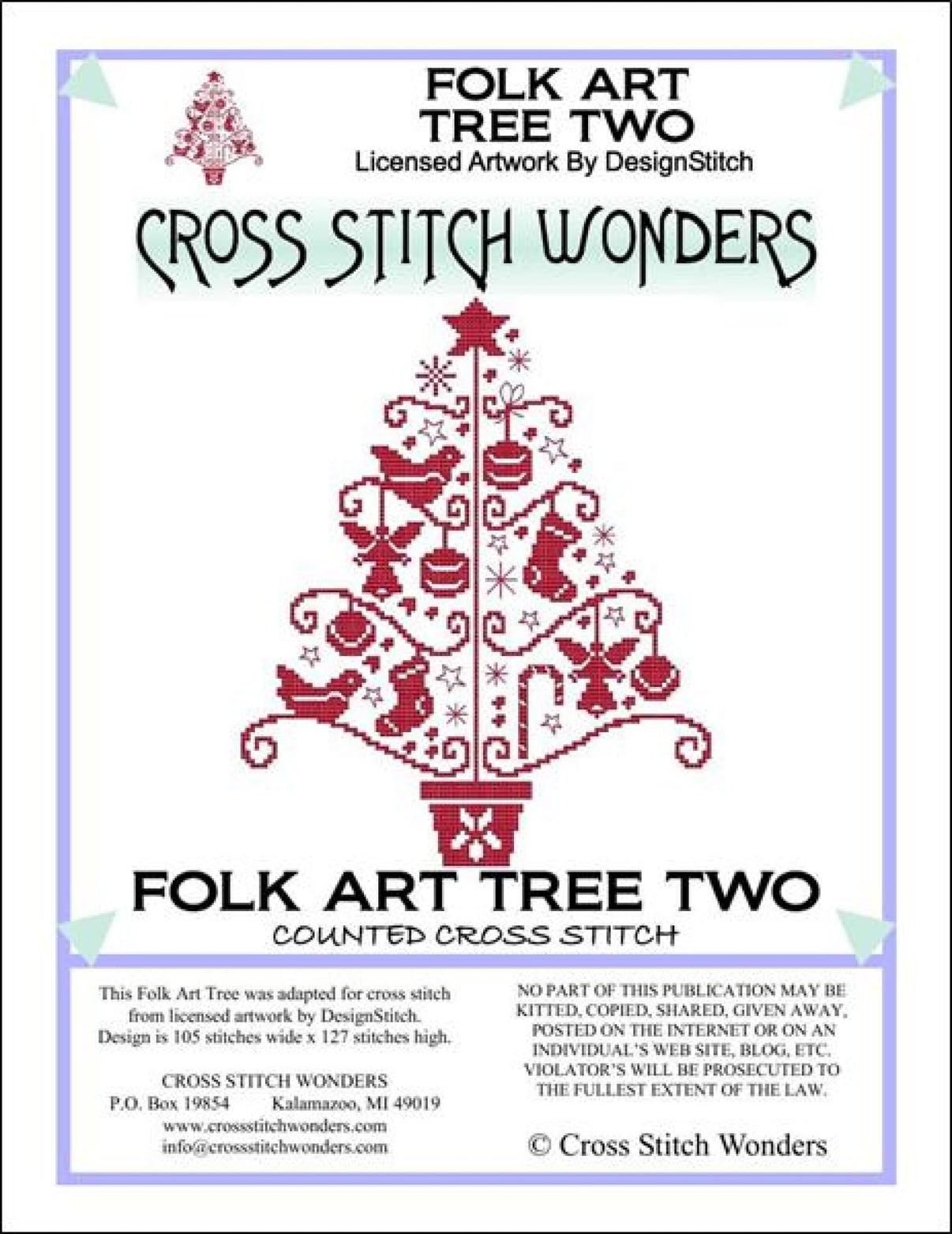 Folk Art Tree Two pattern – Sandra's Stitch Stash