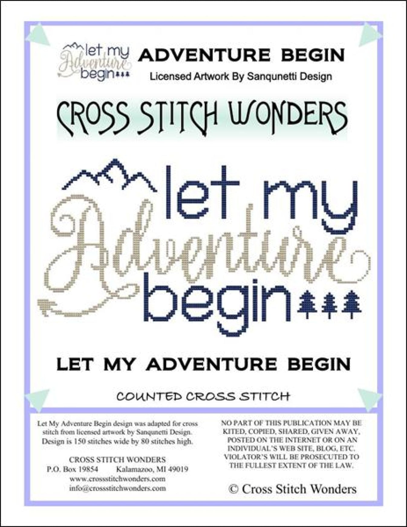 Let My Adventure Begin pattern – Sandra's Stitch Stash