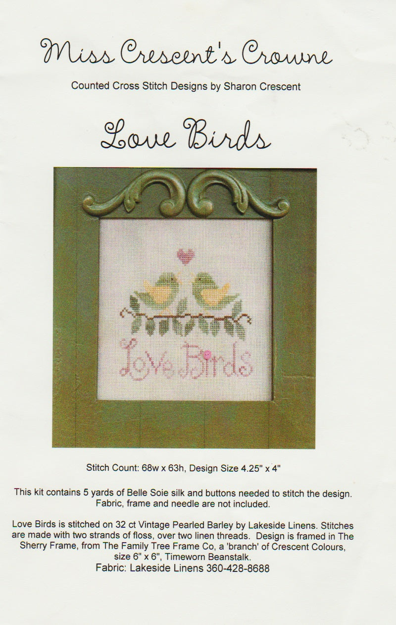 Love Birds pattern – Sandra's Stitch Stash