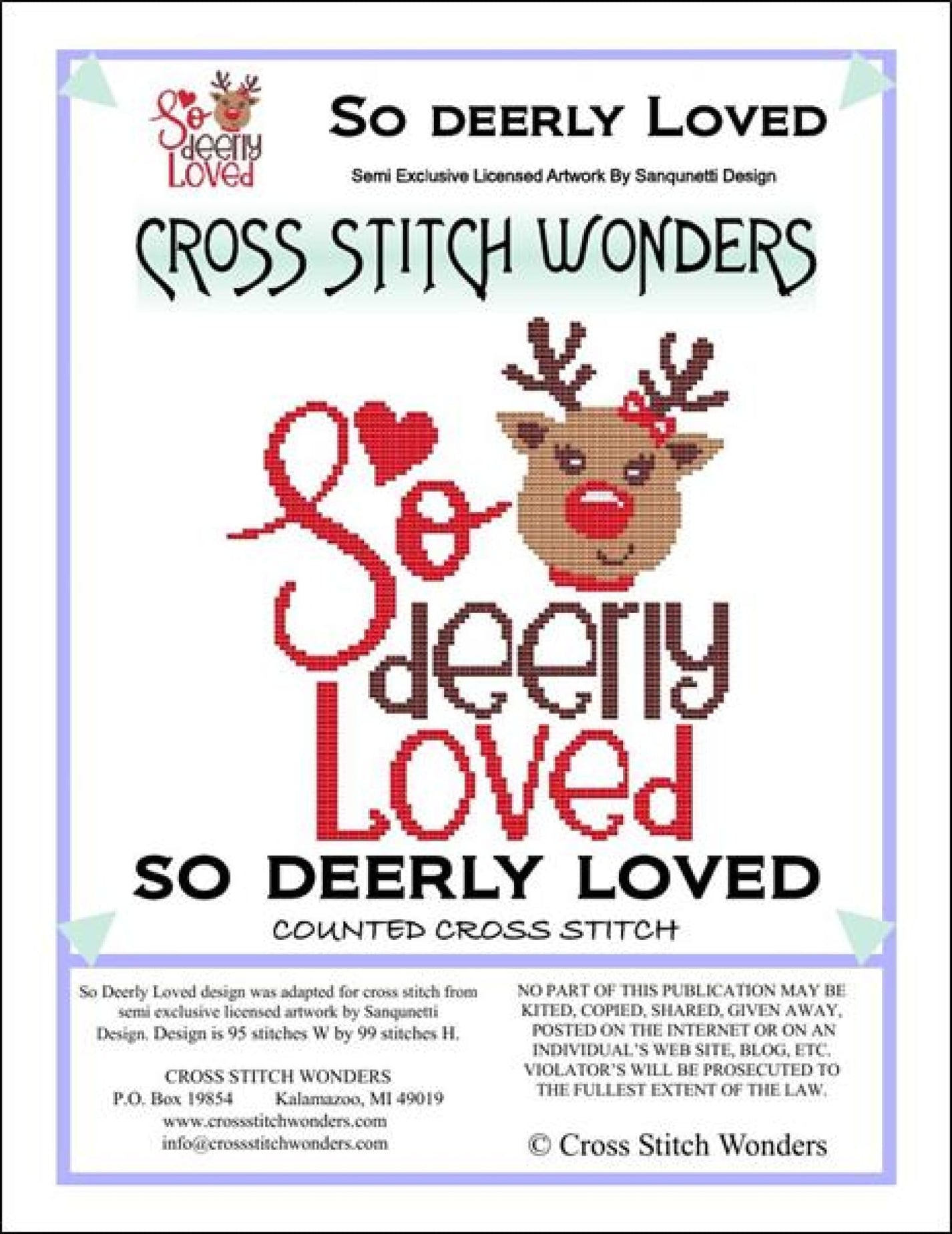So Deerly Loved pattern – Sandra's Stitch Stash