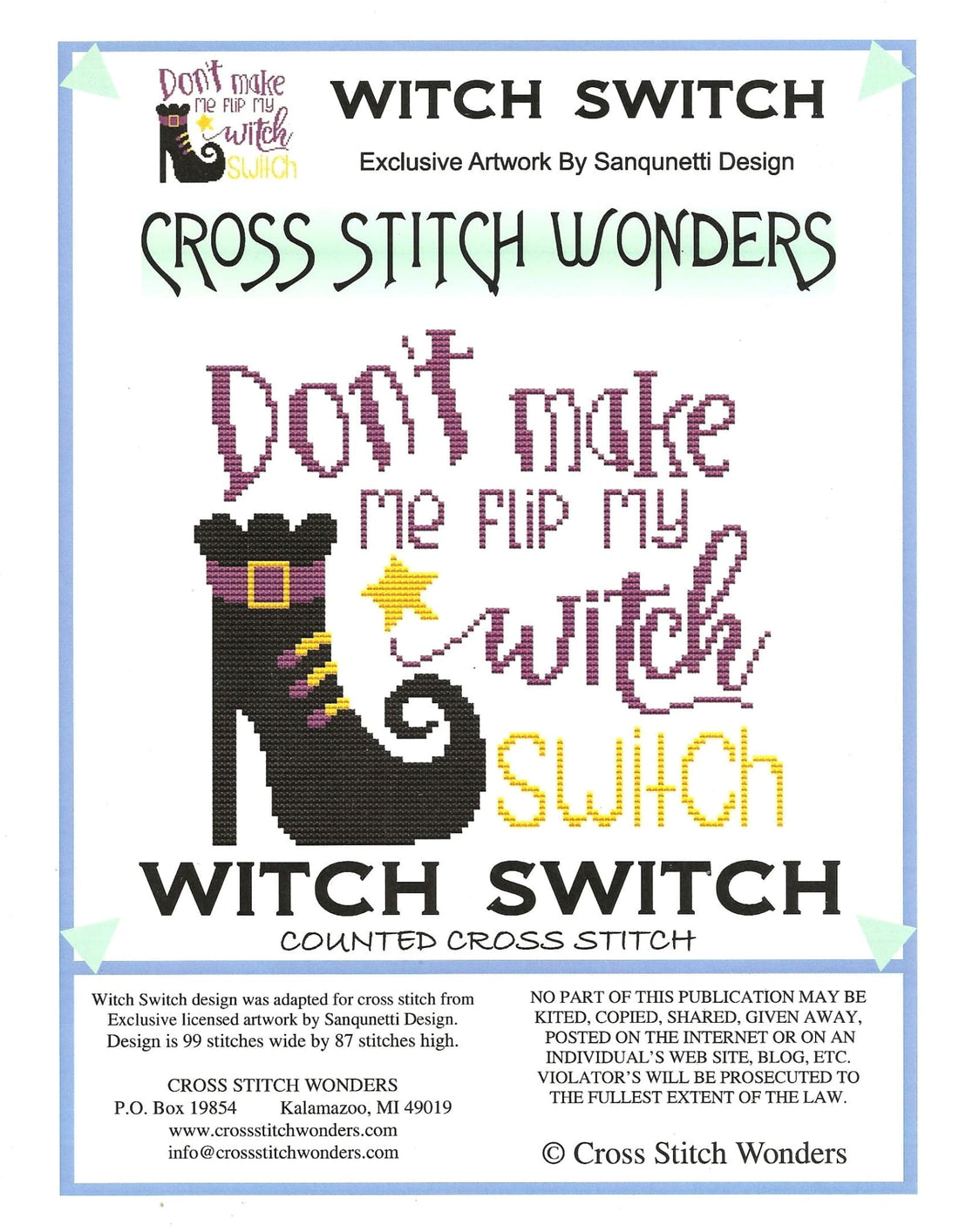 Witch Switch pattern – Sandra's Stitch Stash