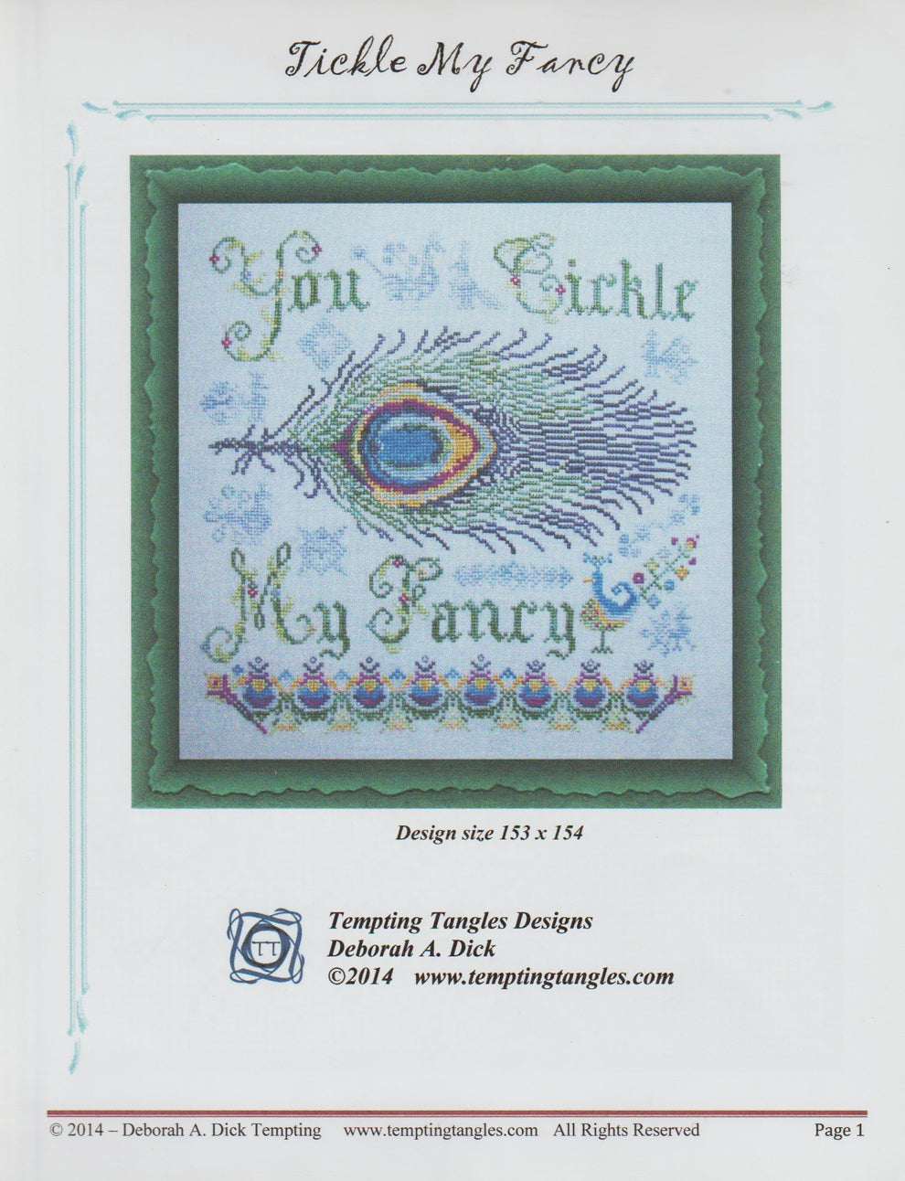 You Tickle My Fancy pattern – Sandra's Stitch Stash