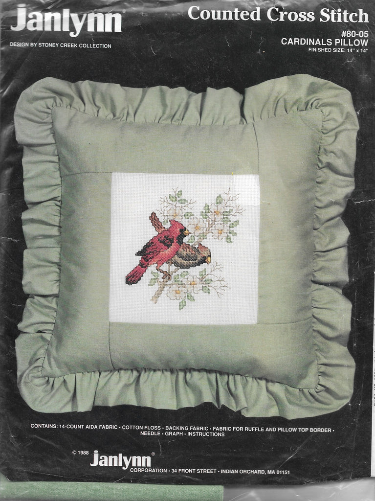 Cardinals Pillow kit – Sandra's Stitch Stash