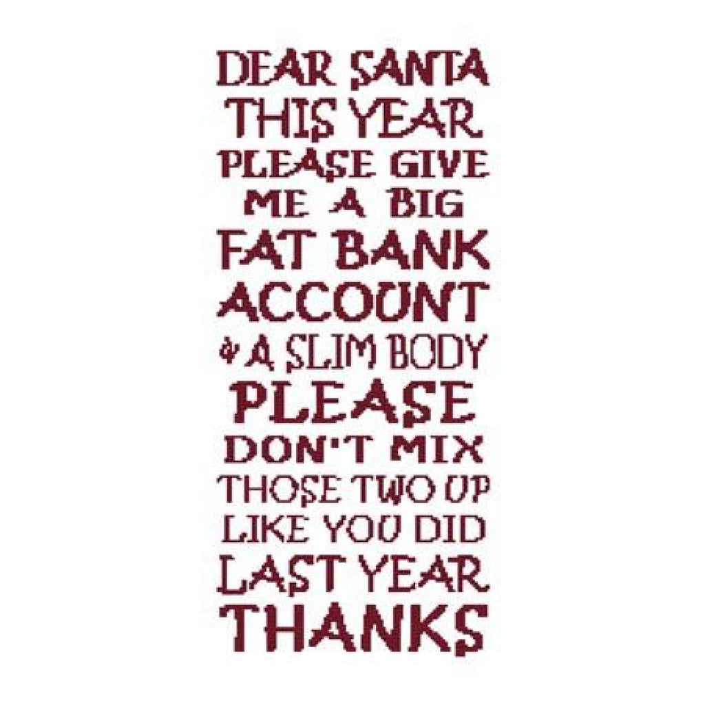 Dear Santa pattern – Sandra's Stitch Stash