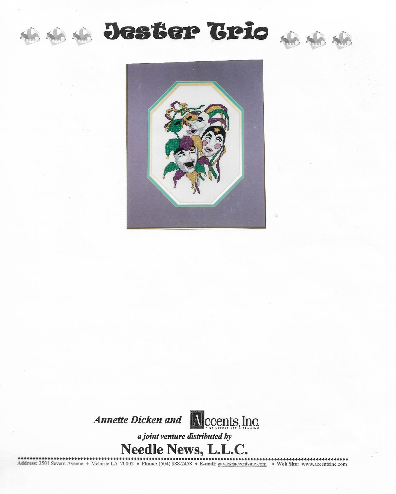 Jester Trio pattern – Sandra's Stitch Stash