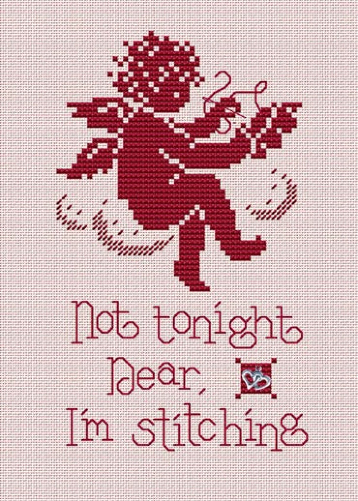 Not Tonight Dear, I'm Stitching pattern – Sandra's Stitch Stash
